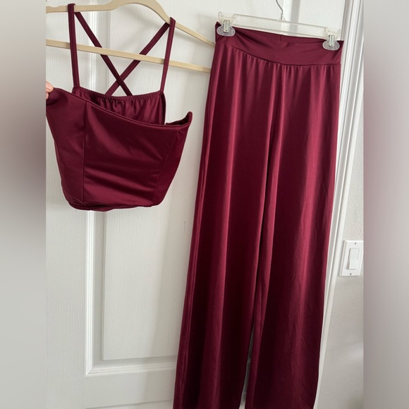 Kelle | Costumes | Kelle Two Piece Burgundy Dance Costume Small ...
